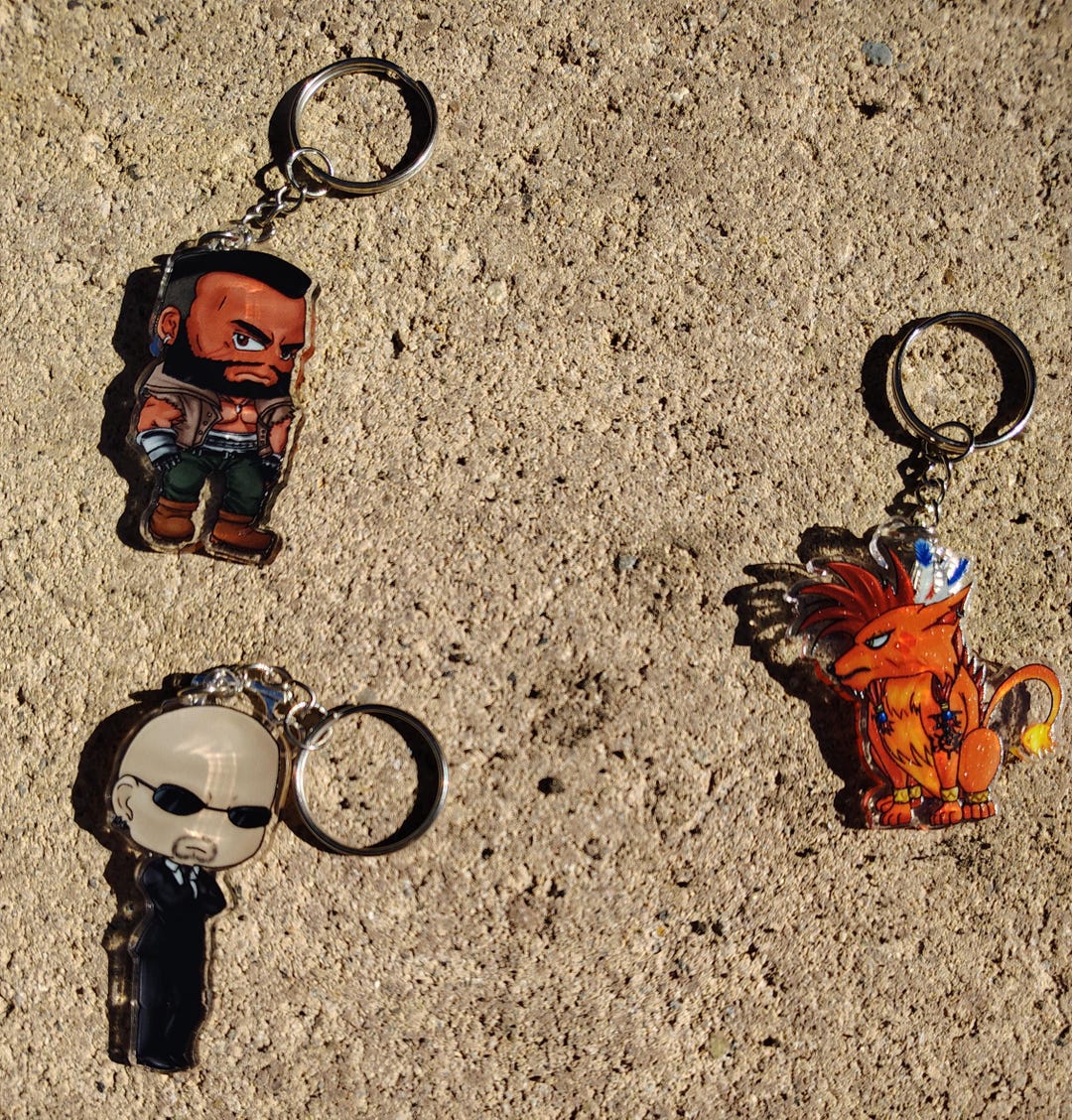 Final Fantasy VII - Barret, Red XIII, and Rude Charms Keychains - Etsy