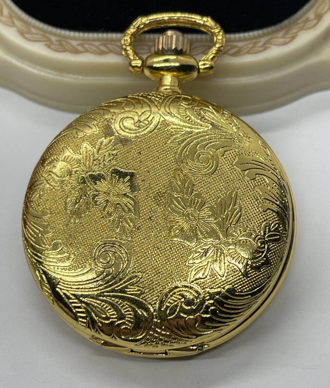 Vintage Ciprini Pocket Watch Gold Tone Round White Face Roman - Etsy Vintage Ciprini Pocket Watch Gold Tone Round White Face Roman - Etsy