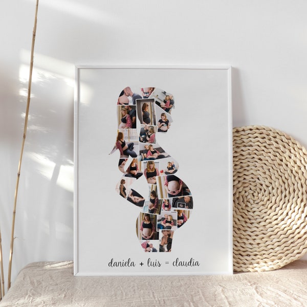 Pregnancy Photo Collage - Etsy