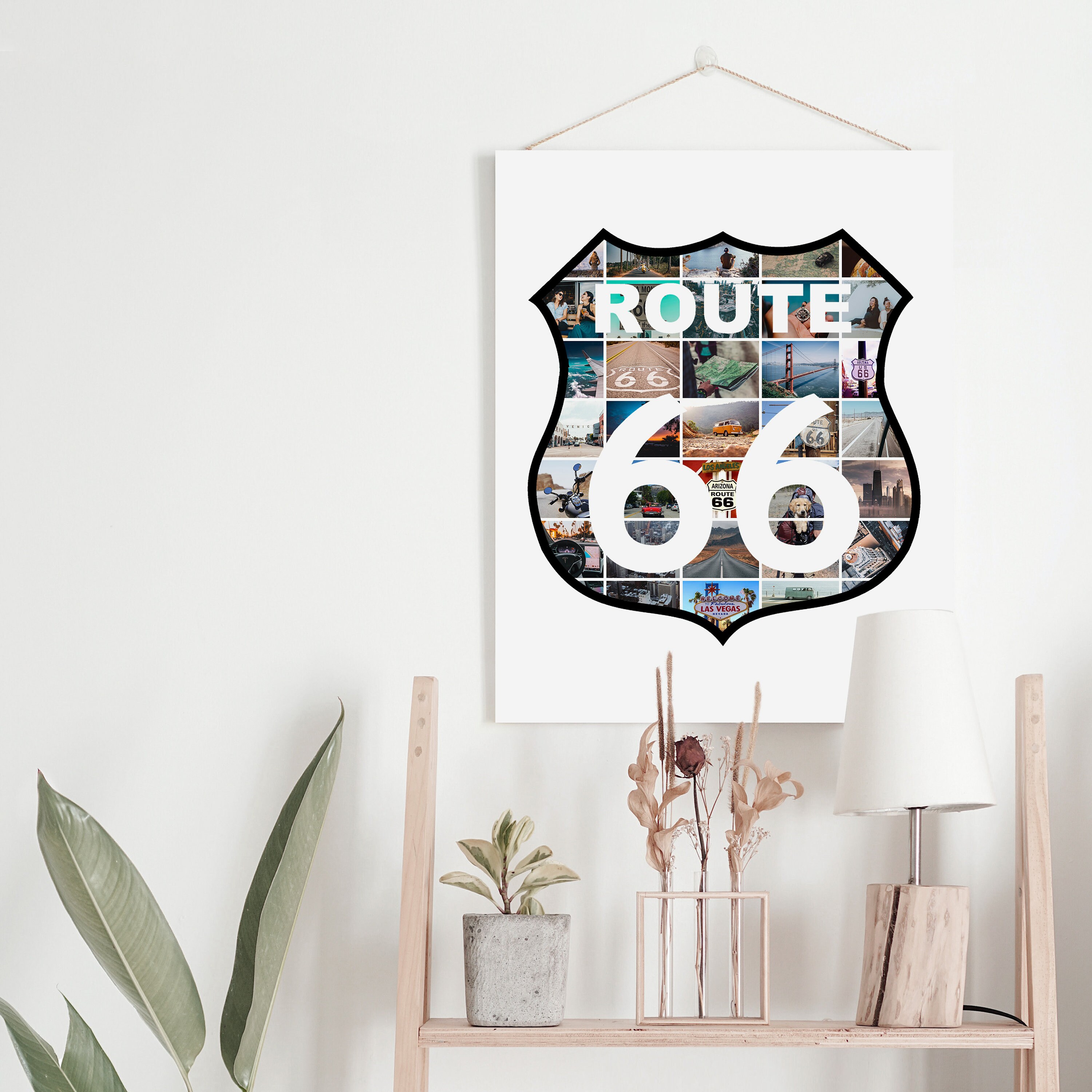 Route 66 Fotocollage personalisierte Route 66 Druck Road - Etsy.de