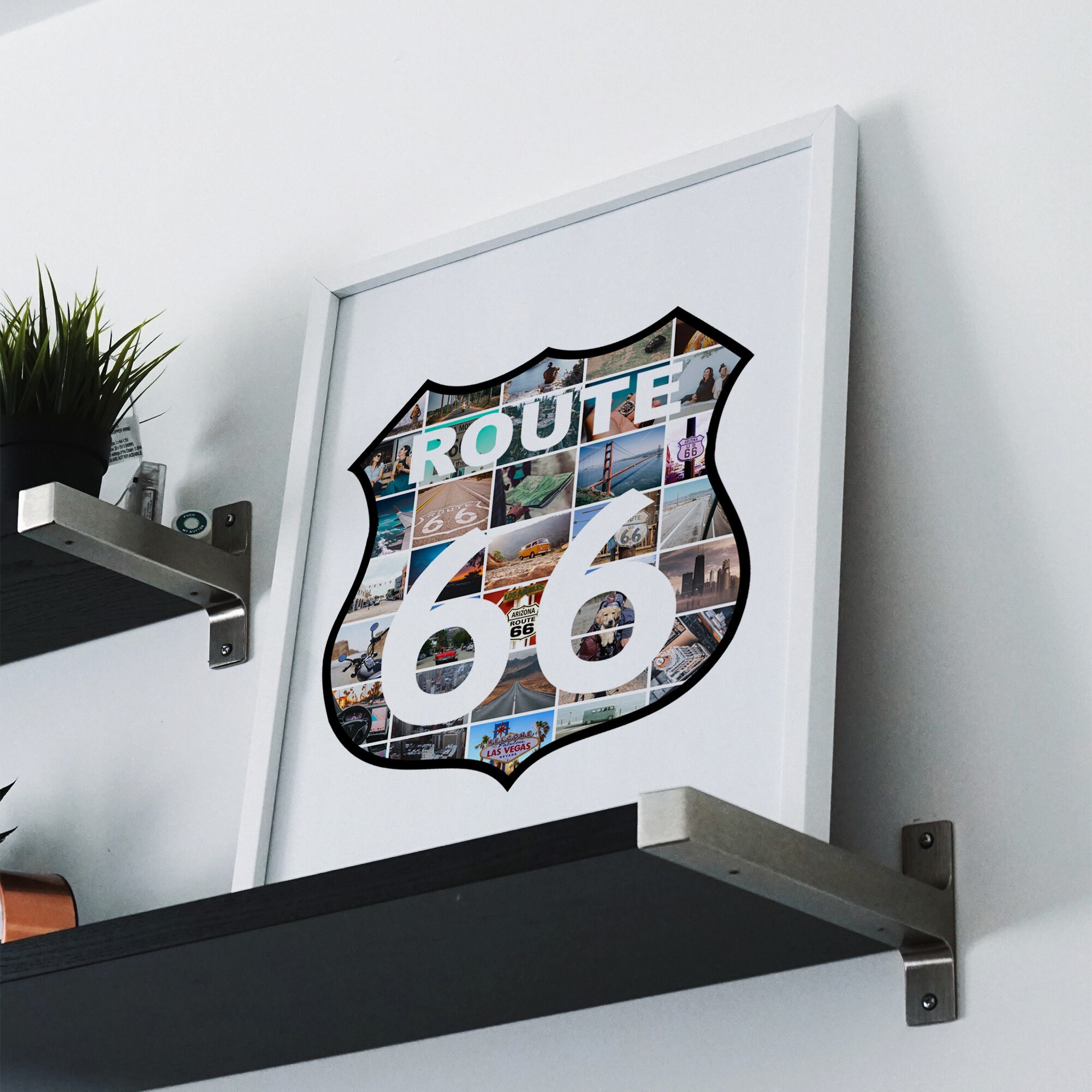 Route 66 Fotocollage personalisierte Route 66 Druck Road - Etsy.de