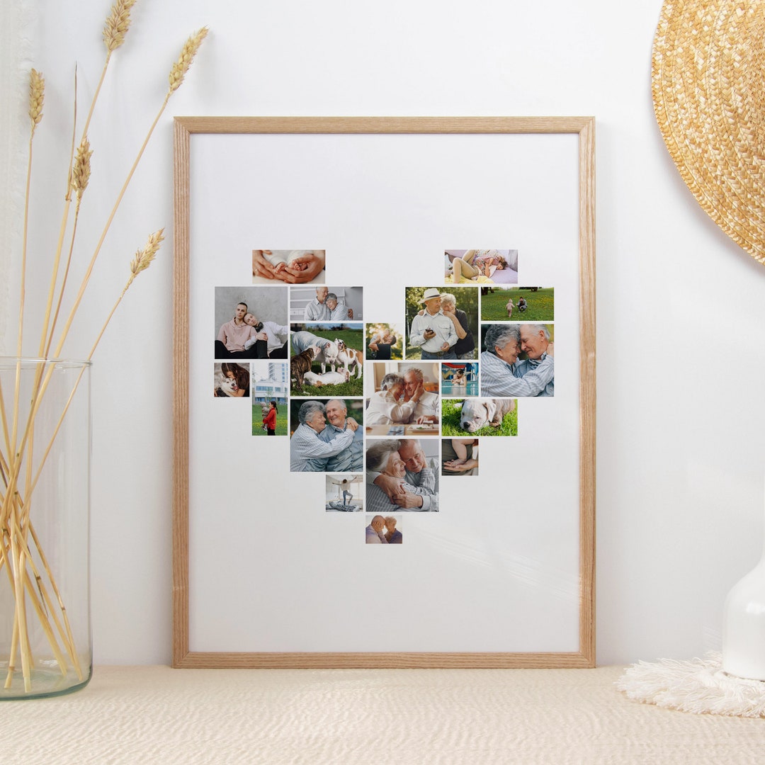 Collage en forme de cœur, cadeau d'anniversaire de 2 ans pour petite ...