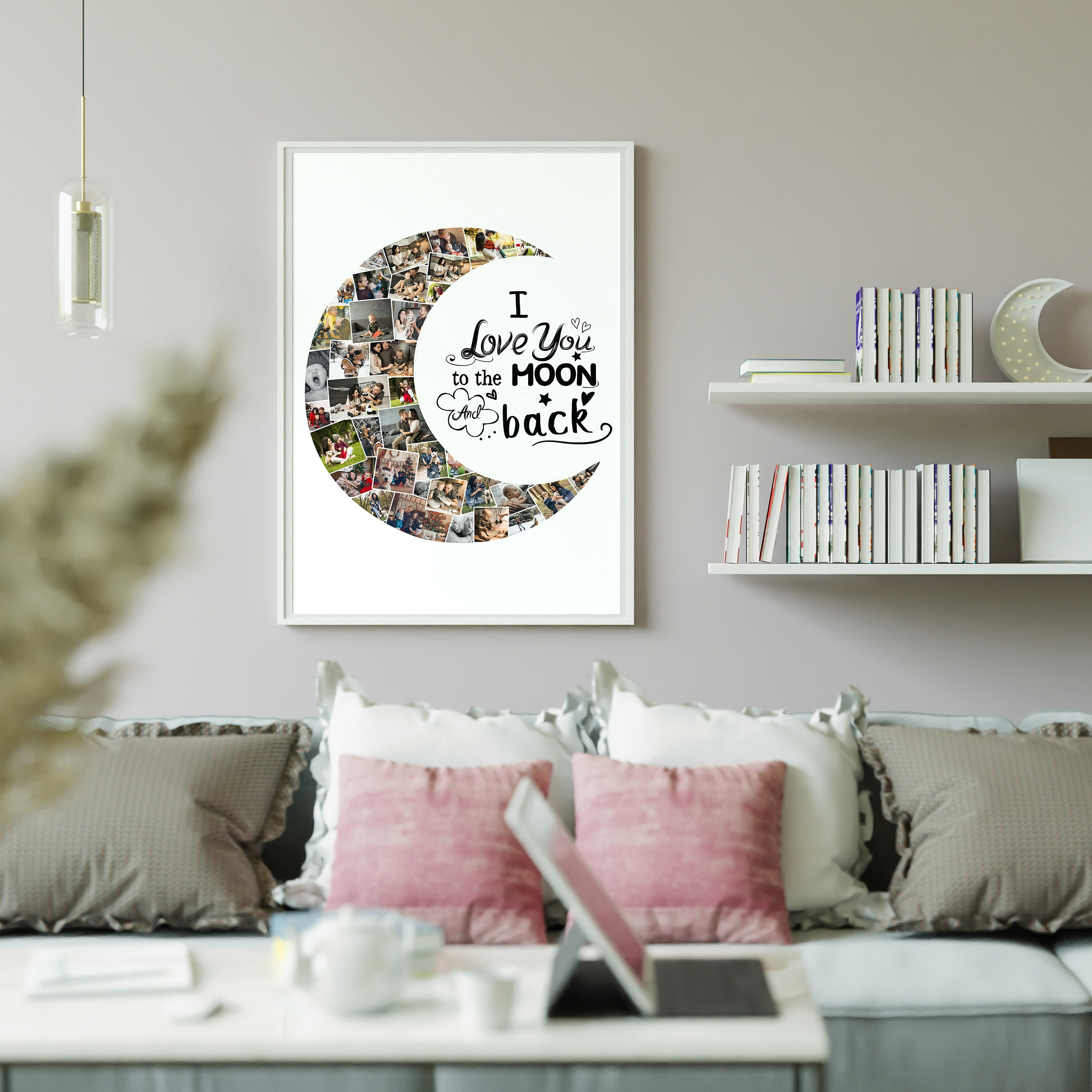 love-you-to-the-moon-and-back-moon-shape-photo-collage-etsy