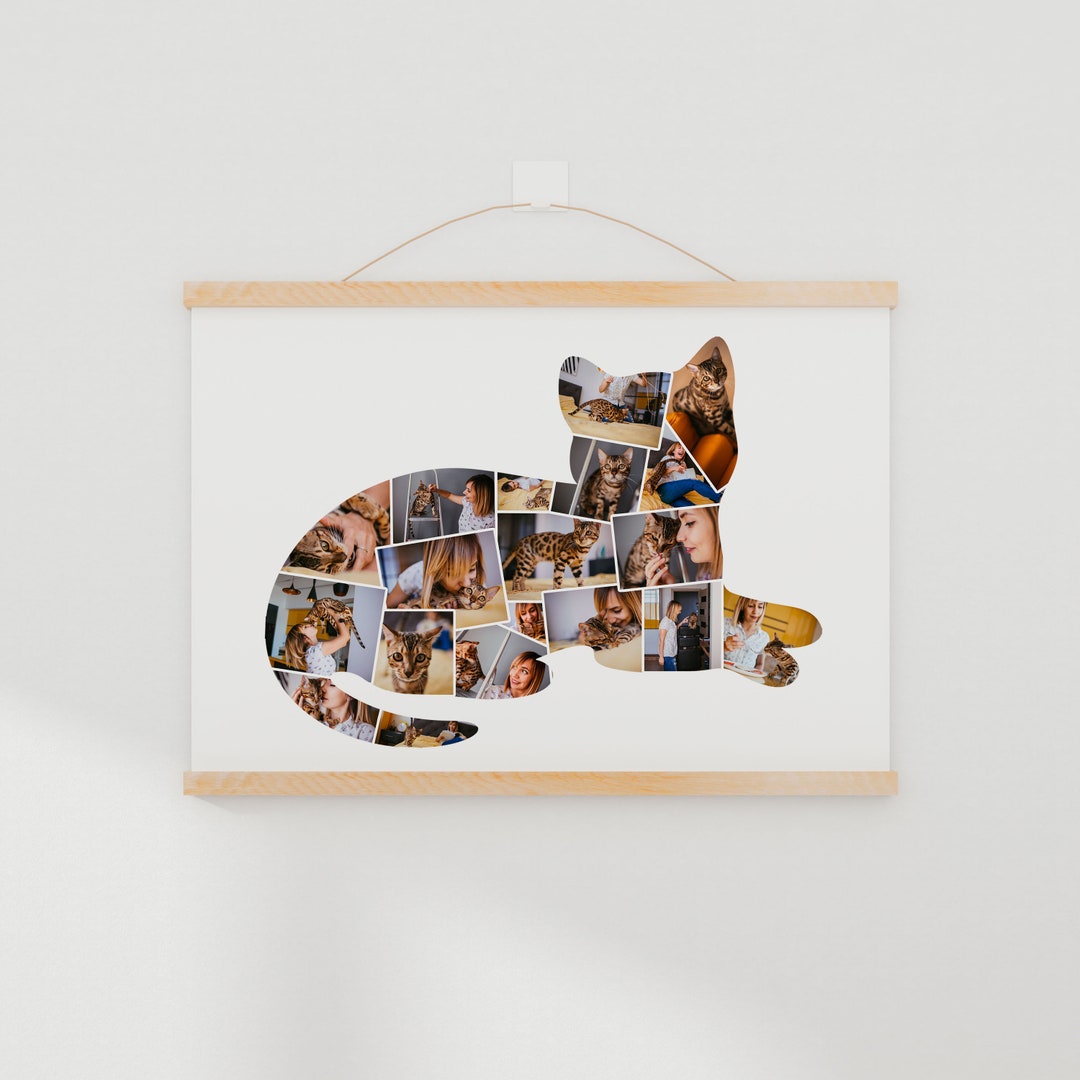 Cat Photo Collage, Anniversary Gift for Couples With Cats, Cat Grandma ...