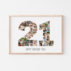 21st Photo Collage, 21st Birthday Gift for Her From Mom, 21st ...