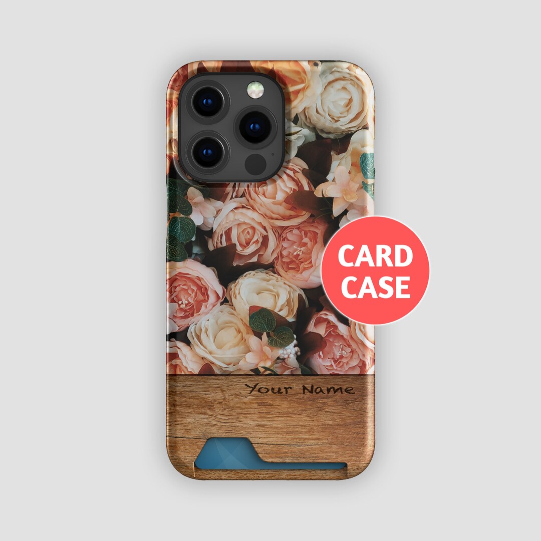 Peony Cluster Card Holder Case for iPhone 15, iPhone 15 Pro Max, iPhone ...