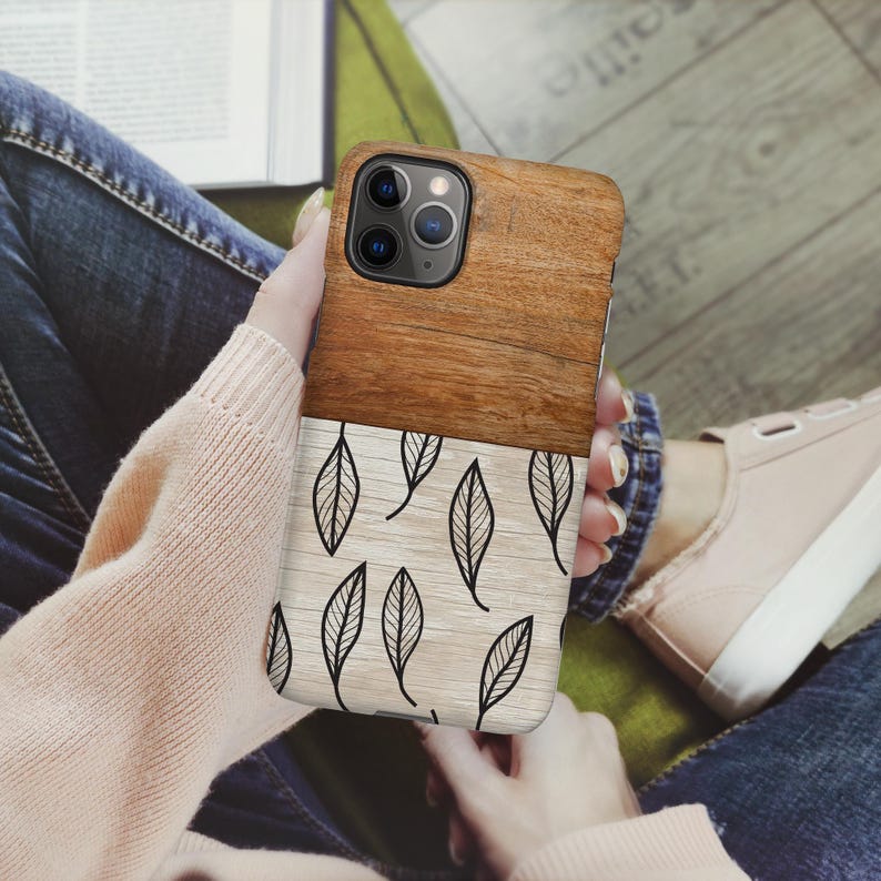 Loose Leaf Phone Case: for iPhone 17 Pro, 16e, 15, 14, 13. Floral ...