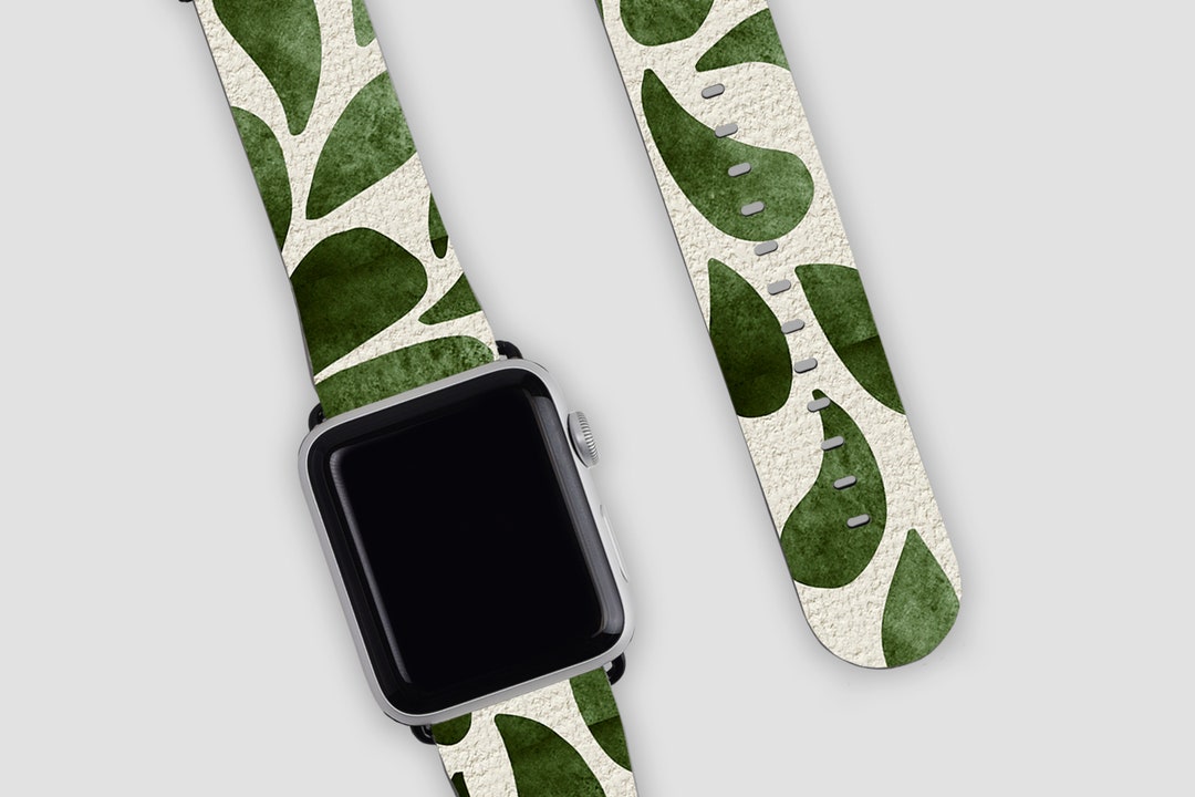 Olive Drop Watch Strap Abstract Design Watch Band for the Apple Watch ...
