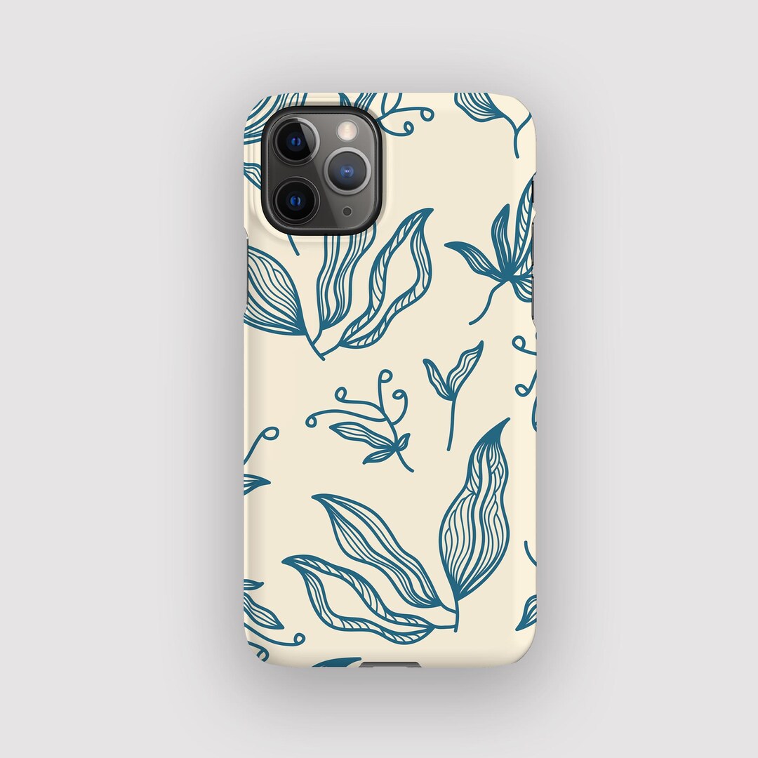 Breezy Cream Minimal iPhone Case | Line Art Shock Resistant Case | Fits ...