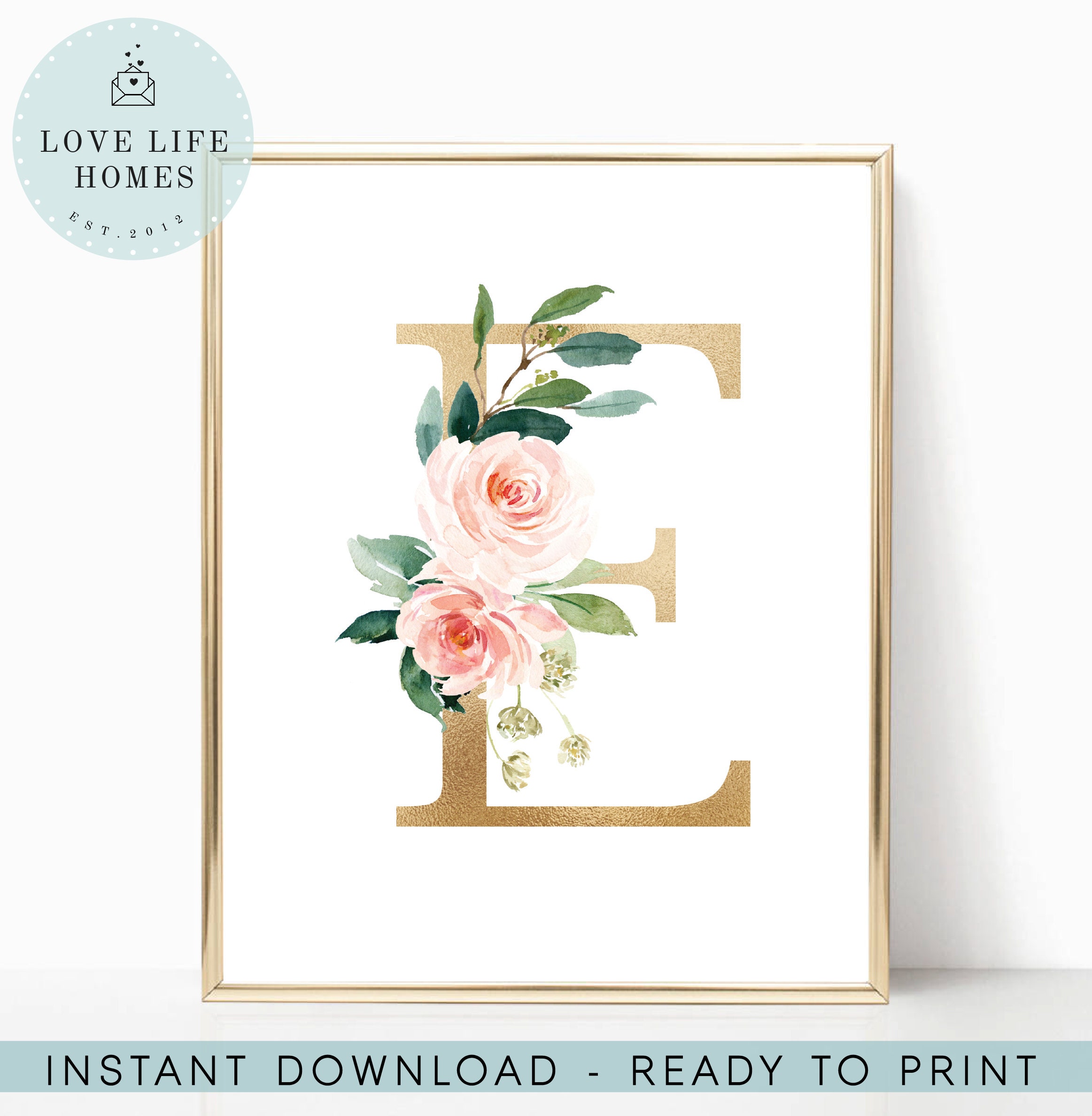 Art & Collectibles Monogram Letter E No Waiting Nursery Wall Art ...