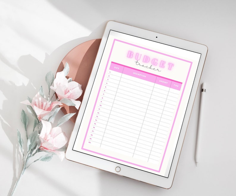 Printable Pink Budget Tracker Instant Download A4 & A5 - Etsy