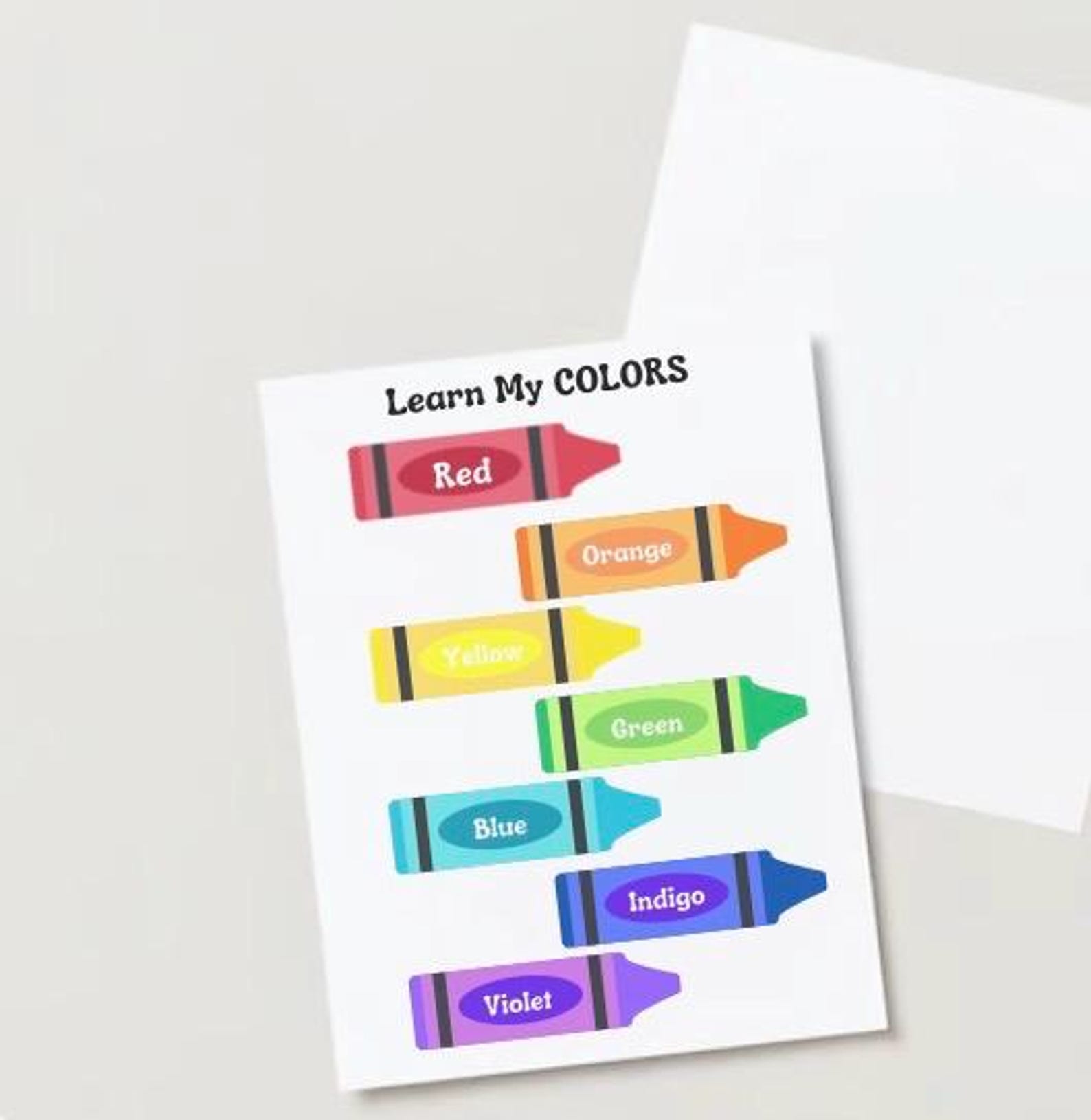 Learn My Colors Printable | Homeschool Printable | Preschool Printable ...