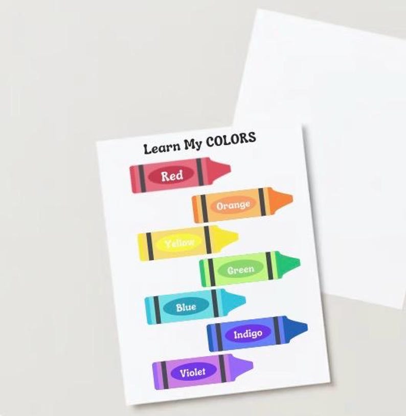 Learn My Colors Printable Homeschool Printable Preschool Printable PDF ...