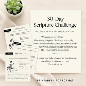 30-day Scripture Challenge | Printable Christian Devotional PDF | Daily ...