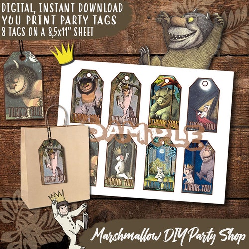 PRINTABLE Where the Wild Things Are Party Set of 3 INSTANT - Etsy