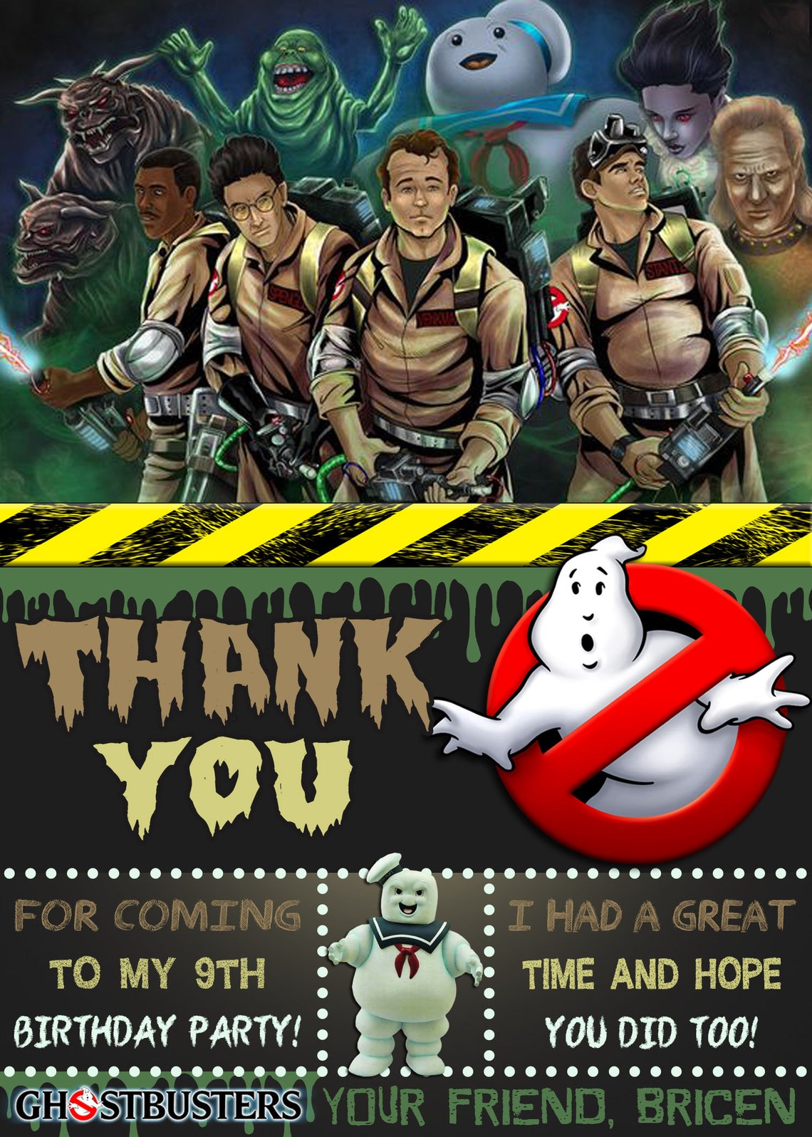 Ghostbusters Birthday Invitation Digital-print Yourself - Etsy