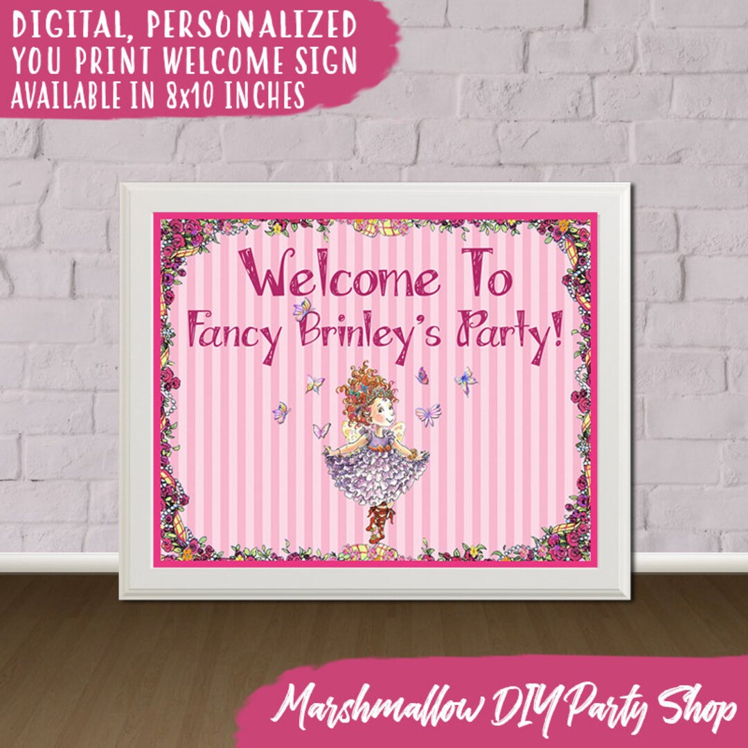 Fancy Nancy Birthday, Digital-print Yourself Fancy Nancy Welcome Sign ...