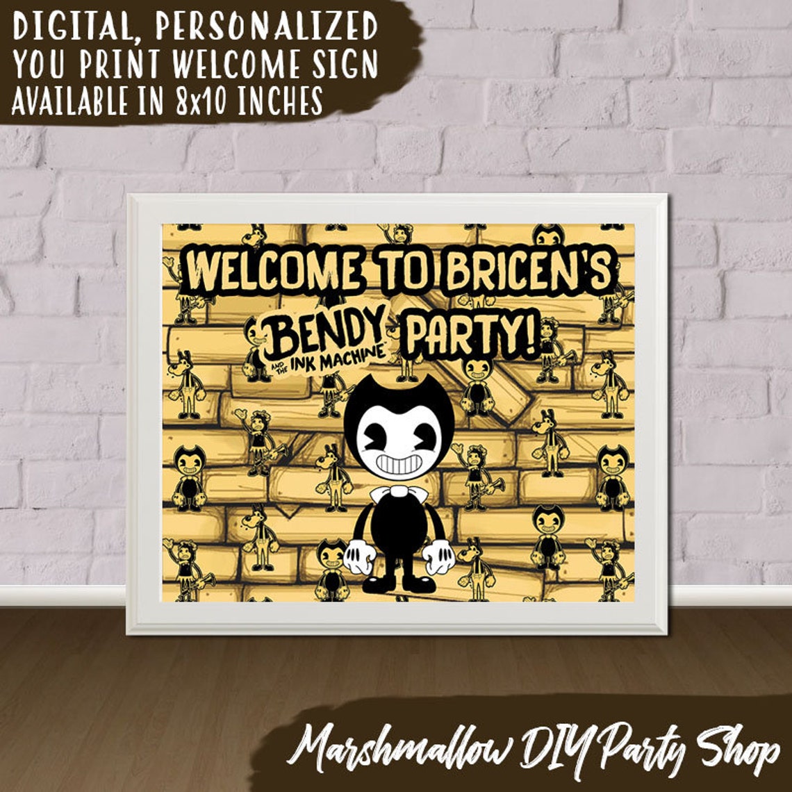 Bendy and the Ink Machine Birthday Digital-personalized-print - Etsy