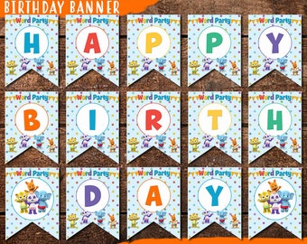 Word Party Banner | Etsy