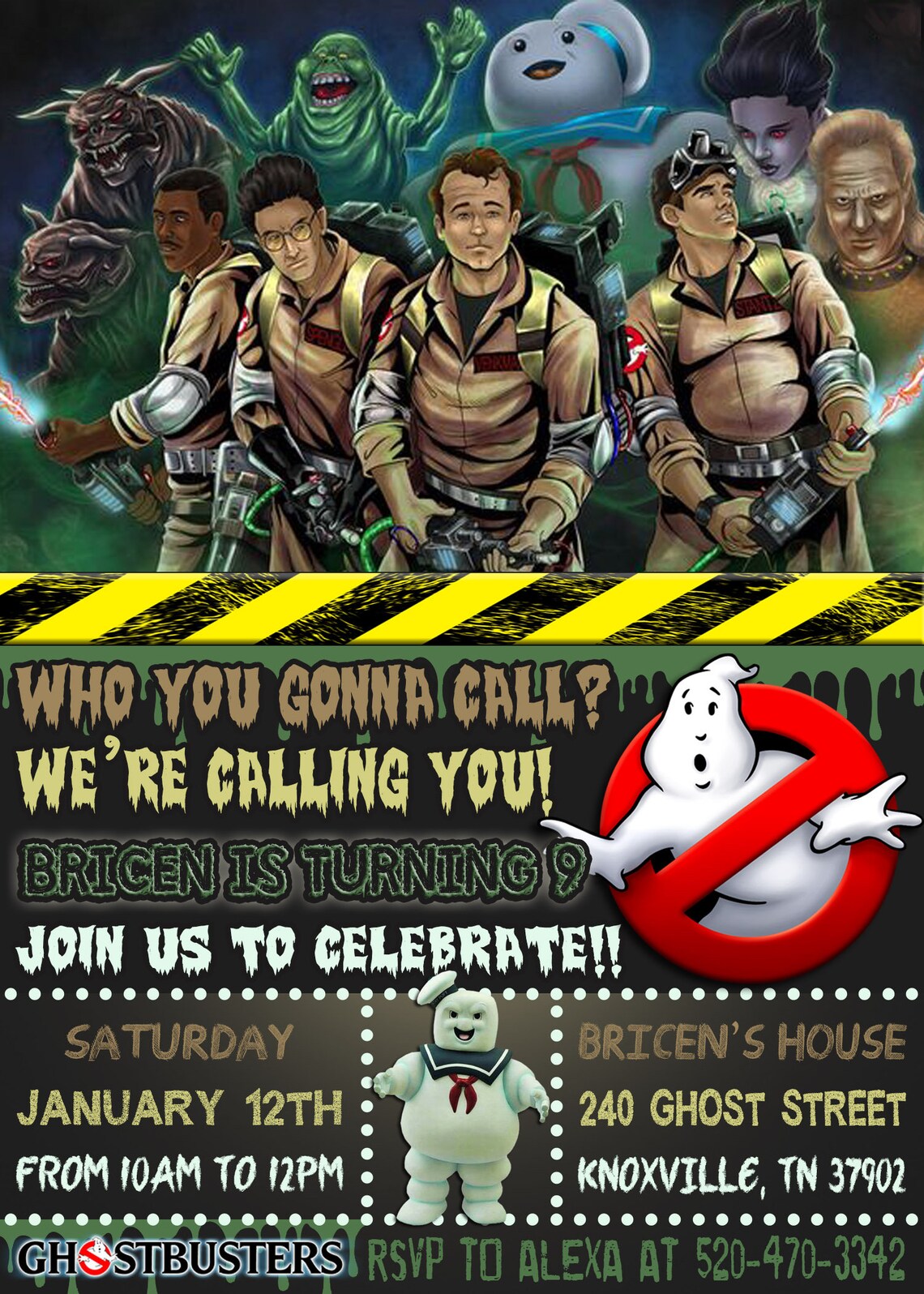 Ghostbusters Birthday Invitation Digital-print Yourself - Etsy