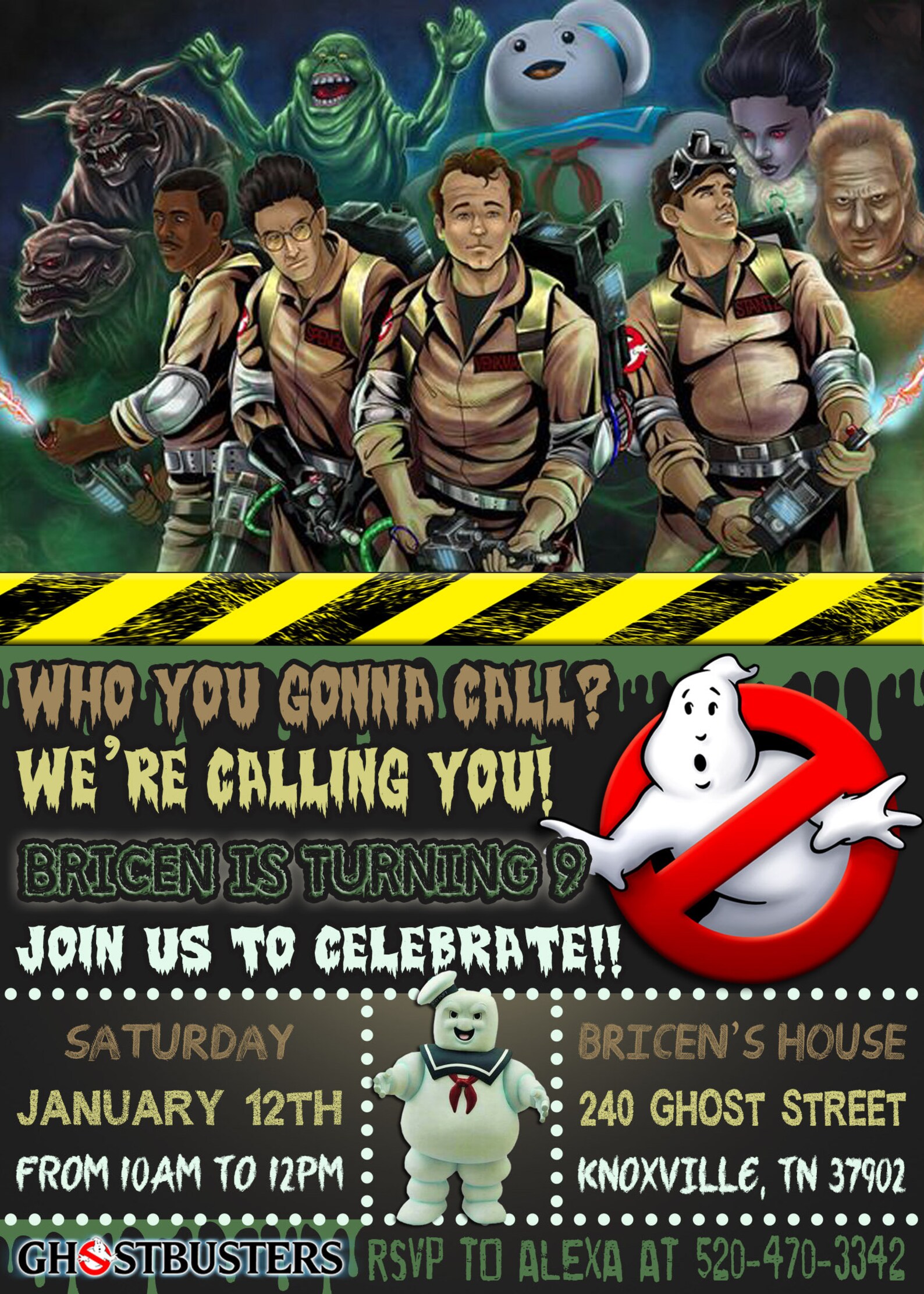 Ghostbusters Birthday Invitation Digital-print Yourself - Etsy