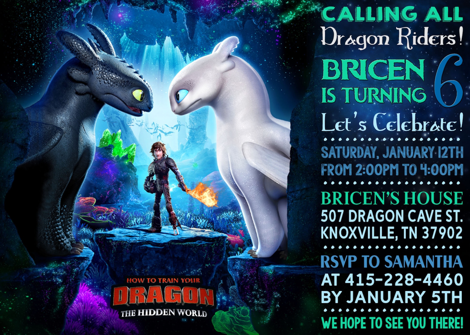 How to Train Your Dragon Birthday Invitation Digital-print | Etsy