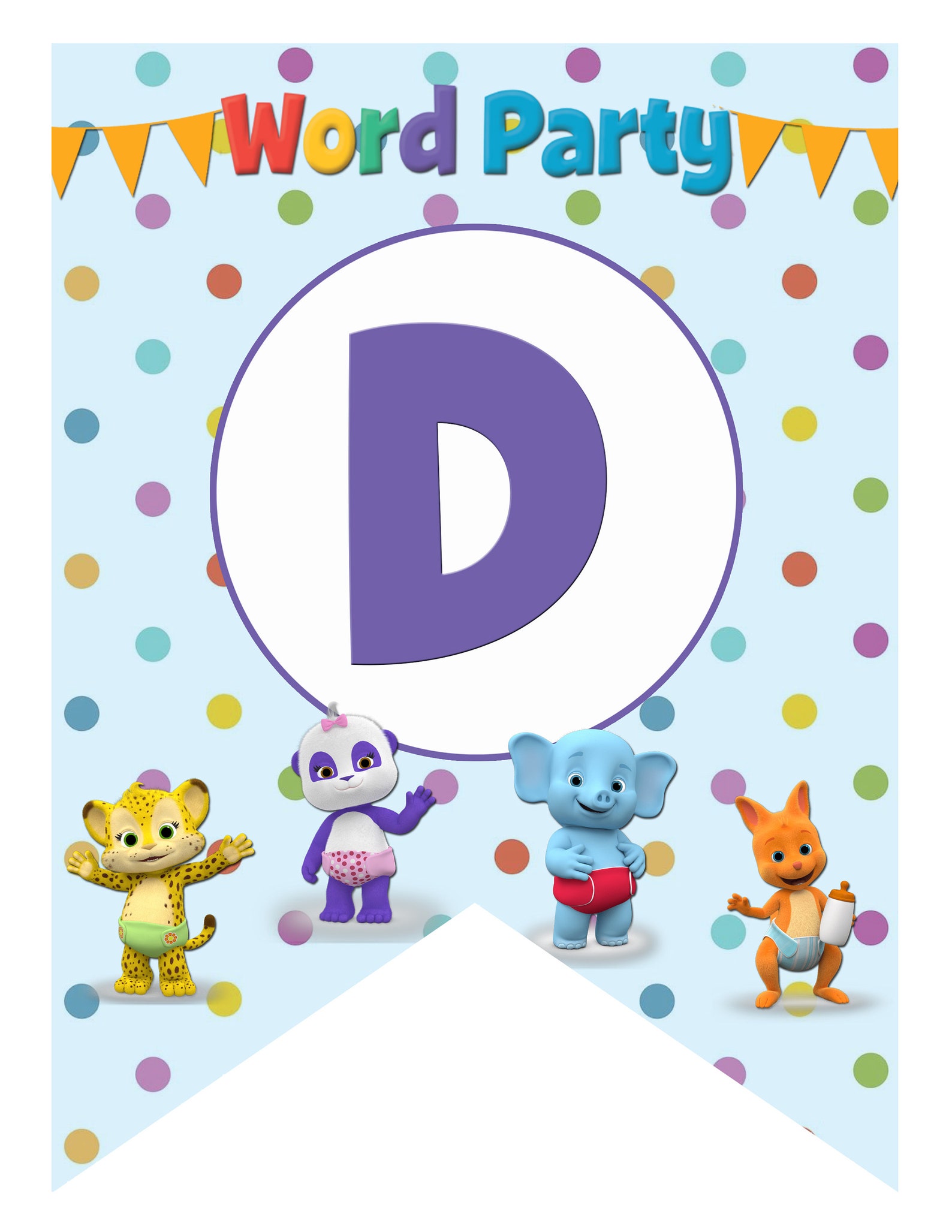 Word Party Birthday Banner Digital-you Print-instant Download | Etsy