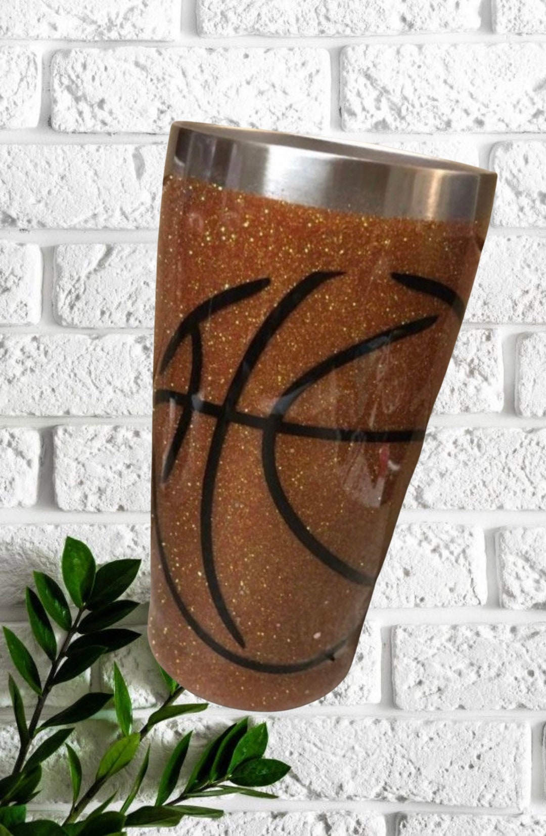 Basketball Glitter Epoxy Tumbler - Etsy