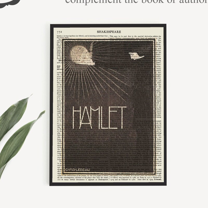 Hamlet Book Cover - Etsy