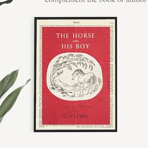Printable 'the Horse and His Boy' Book Cover Print on Vintage Page, C S ...