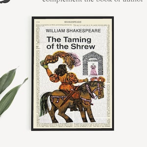 Printable 'the Taming of the Shrew' Play Book Cover Wall Art Print ...