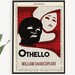 Othello Printable Play Book Cover Poster, Shakespeare Literary Print ...