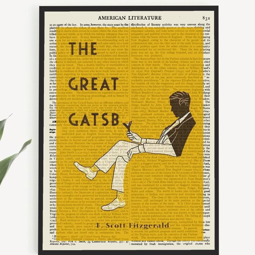 The Great Gatsby Poster Instant Download F Scott Fitzgerald - Etsy