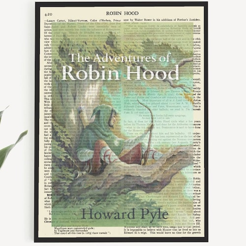 Printable 'the Adventures of Robin Hood' Book Cover - Etsy