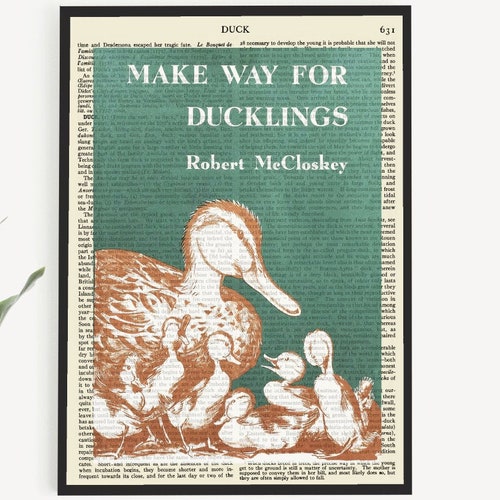 Printable 'make Way for Ducklings' Book Cover Print on - Etsy