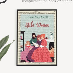 Printable Little Women by Louisa May Alcott Book Cover Print on Old ...