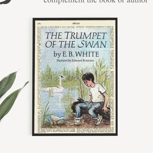 Printable 'the Trumpet of the Swan' on Vintage Page, Kids Room Poster ...