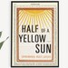 Printable 'half of A Yellow Sun' Book Cover Print on Old Page ...