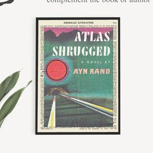 Printable 'atlas Shrugged' Art Print, Any Rand Poster, American Mid ...