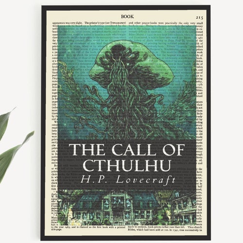 Printable 'the Call of Cthulhu' Book Cover Poster - Etsy
