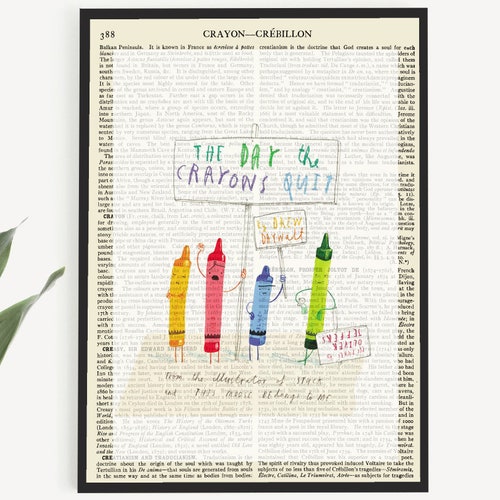 Printable 'the Day the Crayons Quit' Kids Book Poster - Etsy