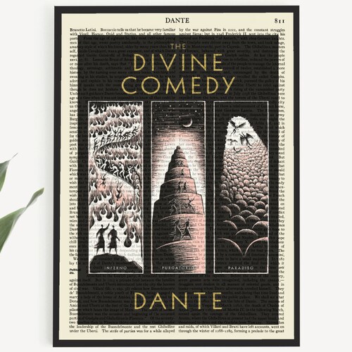 Printable 'the Divine Comedy' Book Cover Poster Dante - Etsy