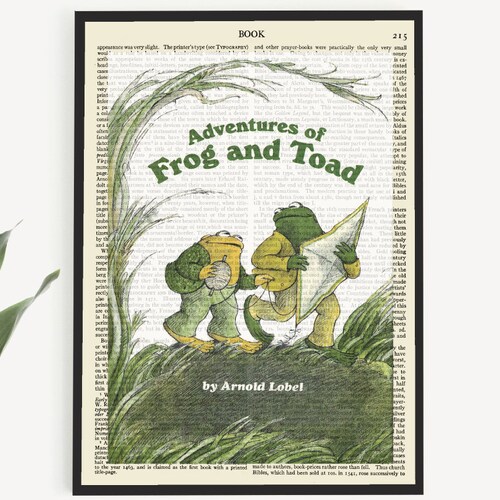 Printable 'frog and Toad' Book Poster Print on Old - Etsy