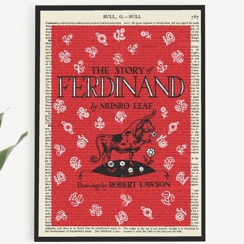 Printable the Story of Ferdinand the Bull Book Cover Art - Etsy