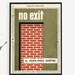 Printable 'no Exit' Book Cover Poster by Jean Paul Sartre on Old Page ...
