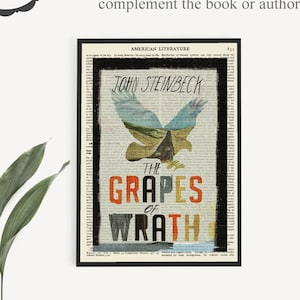 Printable 'the Grapes of Wrath' by John Steinbeck Book Cover Print on ...