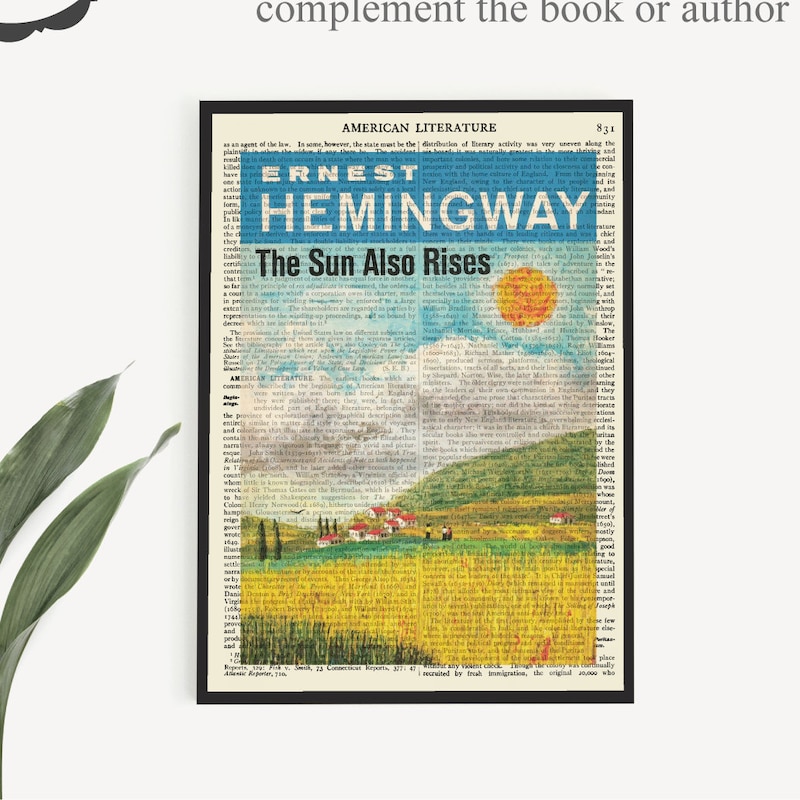 The Sun Also Rises - Etsy