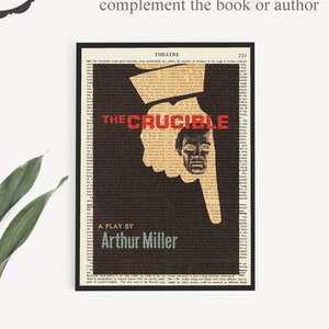 Printable 'the Crucible' Play Book Cover, Theatre Decor, Arthur Miller ...