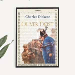 Dickens Printable, Oliver Twist Book Cover Poster, on 1911 Antique ...