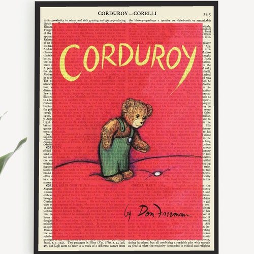 Printable 'corduroy' Book Cover Poster Print | Etsy